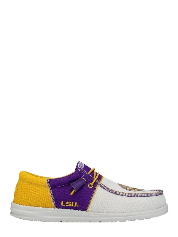 HEY DUDE Wally Tri Lsu Tigersin Loafers - Purple/gold