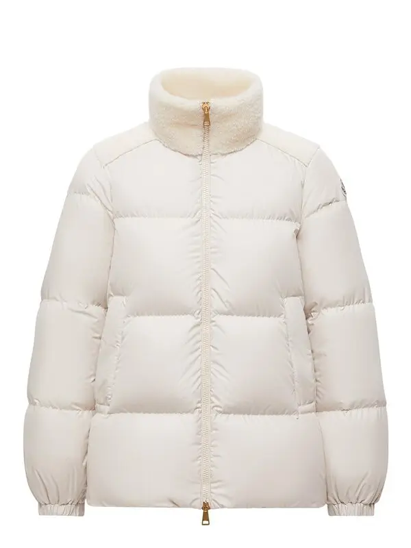 Moncler Esnaie Teddy-trimmed Down Jacket - White