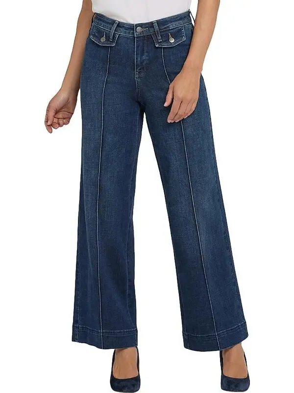 NYDJ Teresa Mid-rise Wide-leg Jeans - Louvre Sapphire