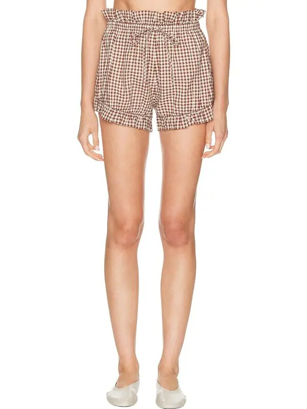 Posse Callie Short - Petite Mocha Gingham