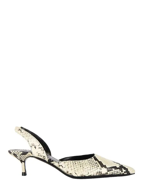 Staud Sebastian Slingback - White Snake