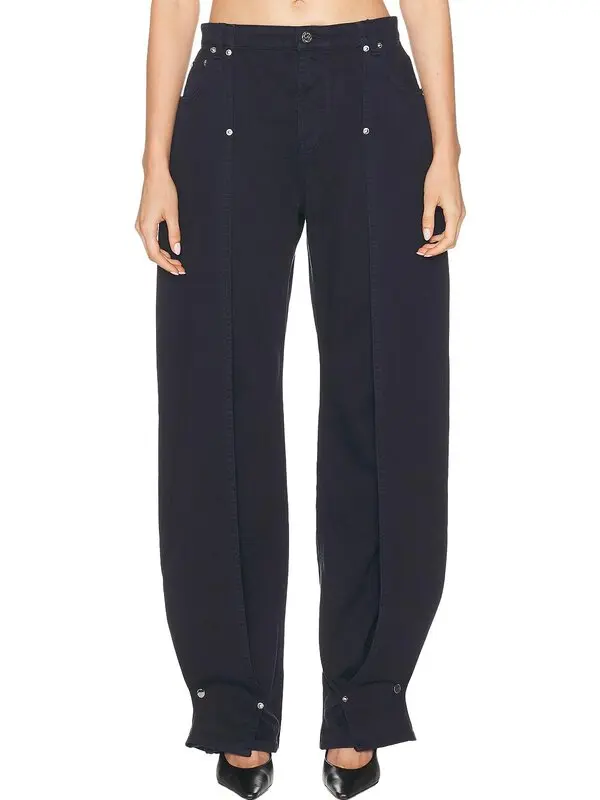 Jean Paul Gaultier Overdyed Upper Panel Denim Trouser - Navy