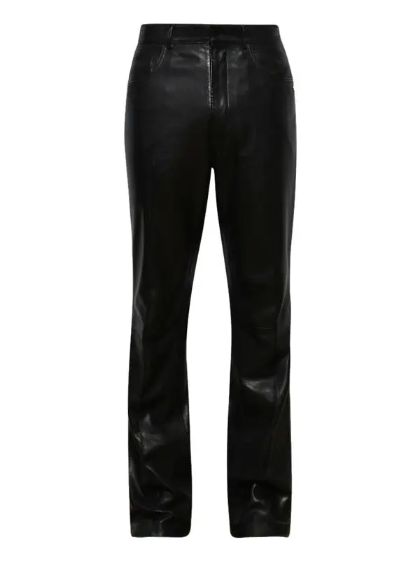 Amiri Boot-cut Leather Pant - Black