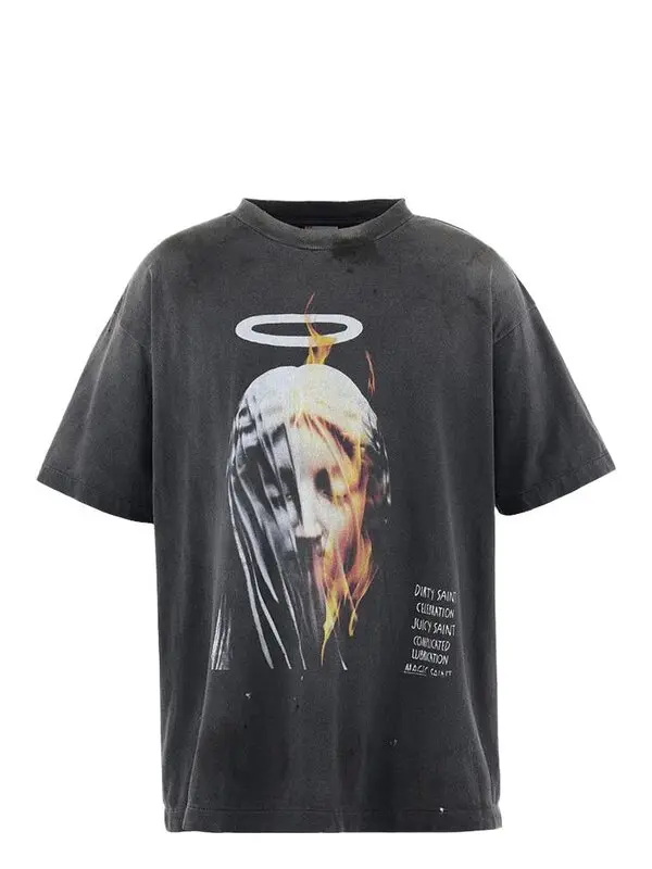 SAINT MXXXXXX Devil Daddy Short Sleeve Tee - Black