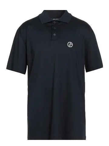 Giorgio Armani Polo Shirt Size Cotton, Viscose, Polyester, Polyamide, Elastane - Blue