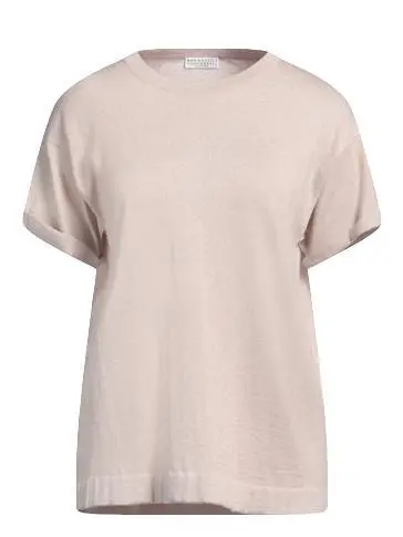Brunello Cucinelli Cashmere Blend Crewneck Top - Pink
