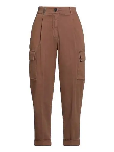 Peserico Cotton Blend Cargo Pants - Brown