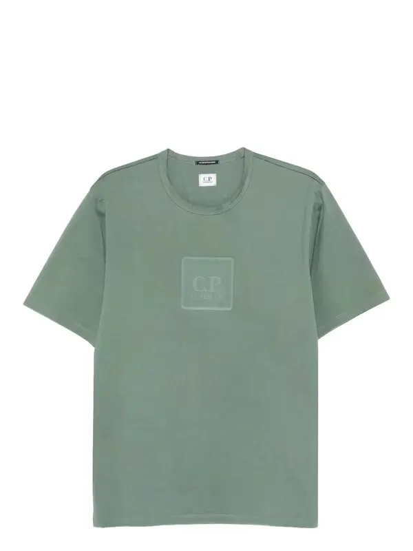 C.P. COMPANY Square-logo Cotton T-shirt - Green