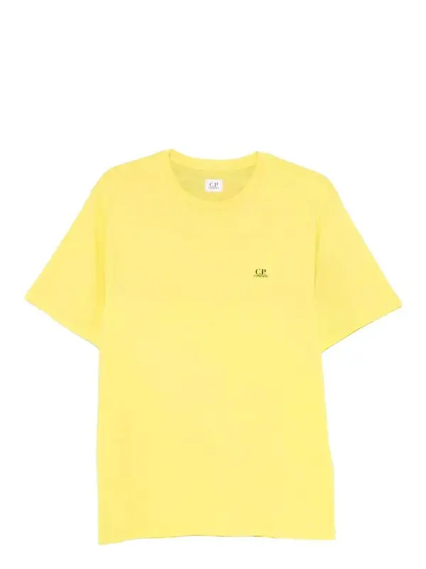 C.P. COMPANY Logo-print Cotton T-shirt - Yellow