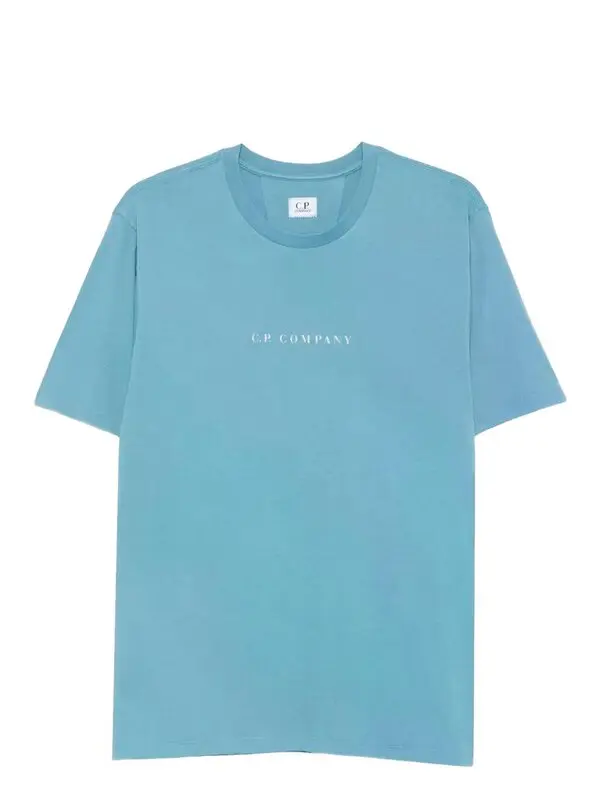 C.P. COMPANY Logo-print Cotton T-shirt - Blue