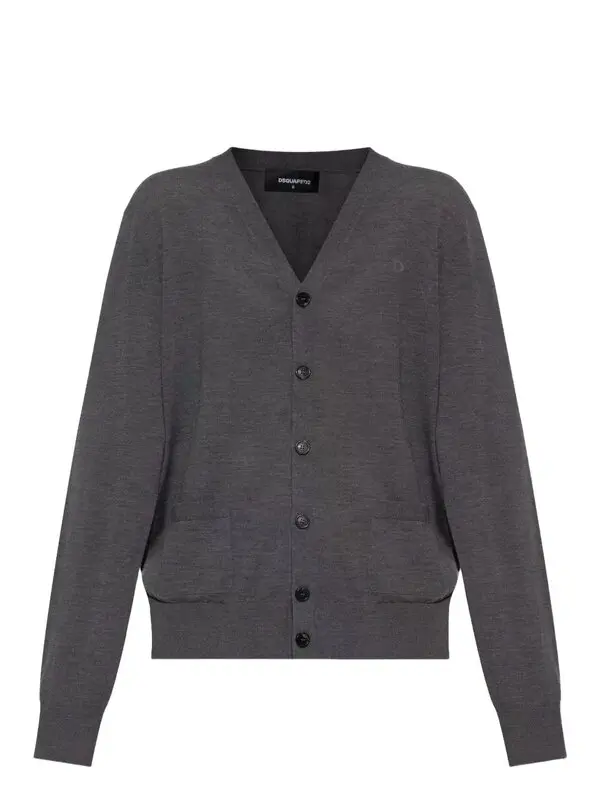 Dsquared2 Button-up V-neck Cardigan - Grey