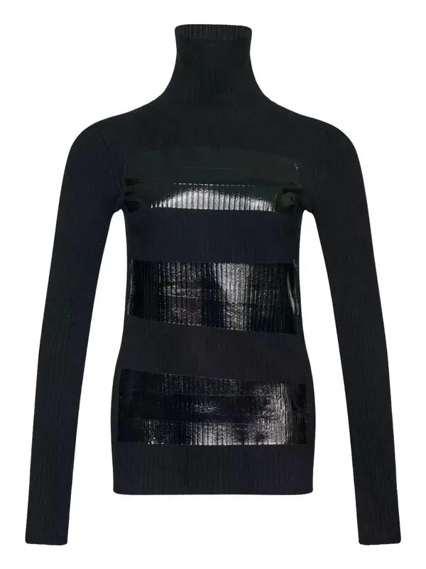MAISON MARGIELA Ribbed Turtleneck Sweater - Black