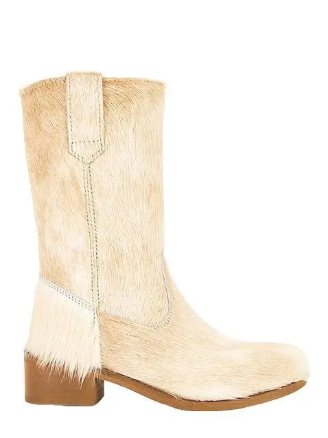 DICO COPENHAGEN Julia Fur Gaucho Boot - Beige Shades