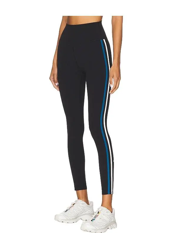 Splits59 Ella High Waist 7/8 Legging - Black & Stone Blue