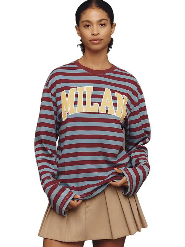 Anthropologie Long-sleeve Stripe City Top - Milan