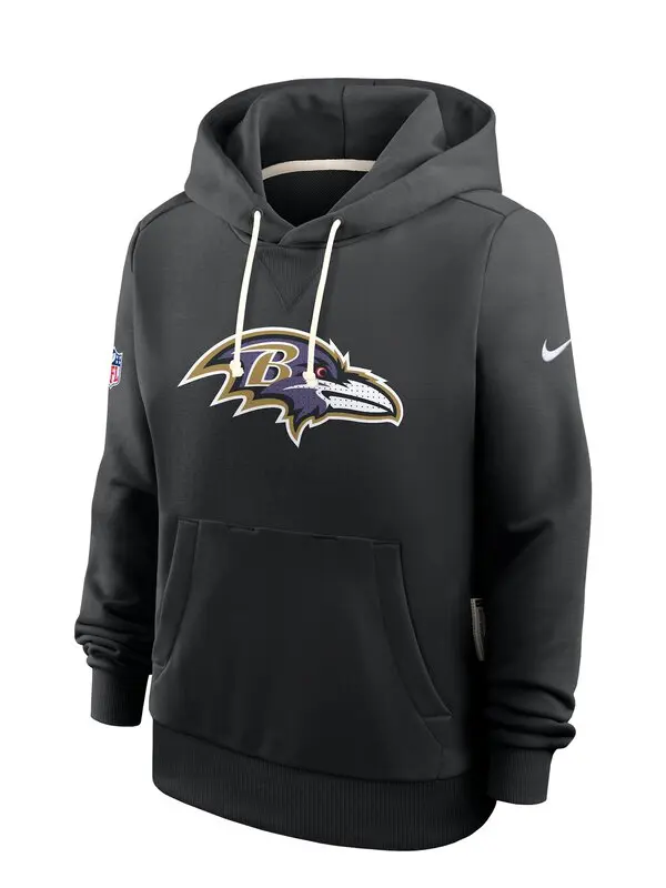 Nike Baltimore Ravens Sideline Dri-fit Nfl Pullover Hoodie - Black