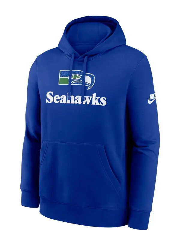 Nike Seattle Seahawks Rewind Club Nfl Pullover Hoodie - Blue