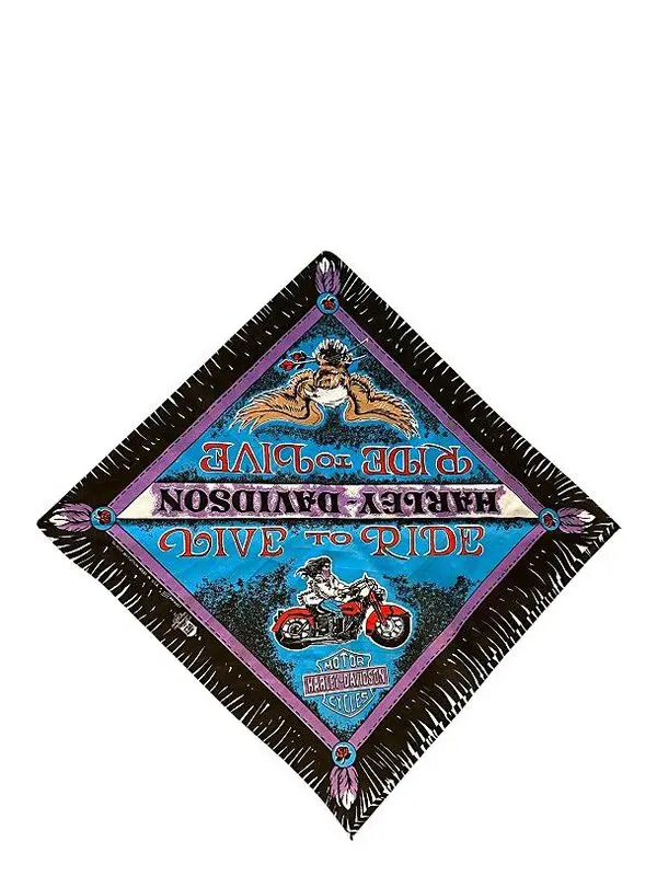 AFTERLIFE BOUTIQUE Vintage 1980's Motorcycle Bandana - Black