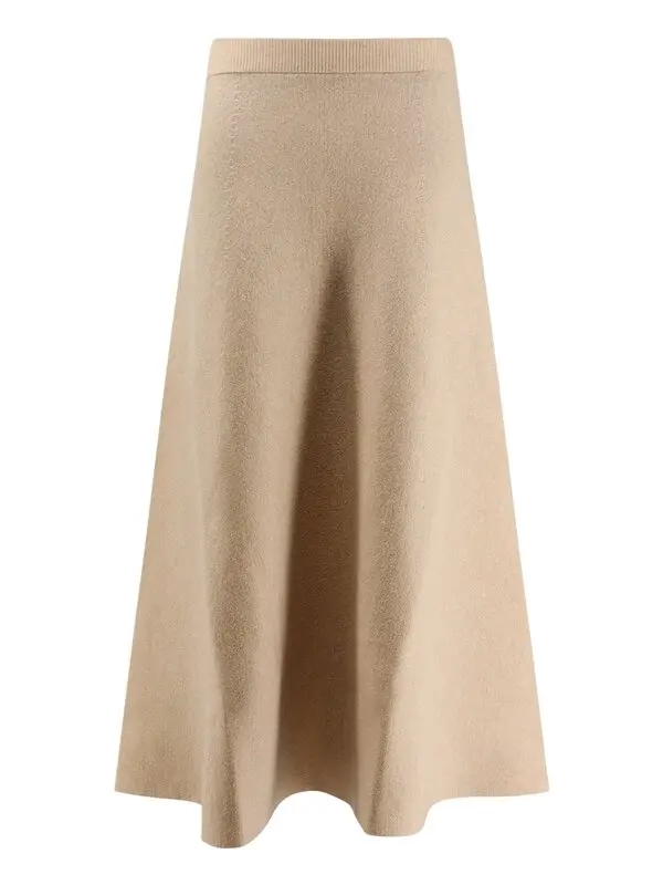 Max Mara Giberna Wool And Cashmere Skirt - Beige