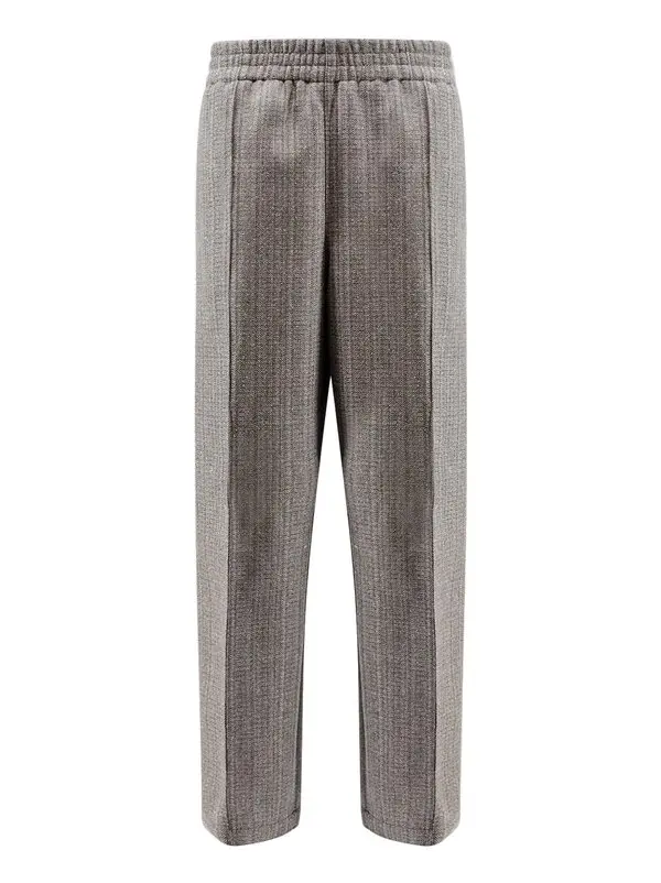 Ami Virgin Wool Blend Trousers - Grey