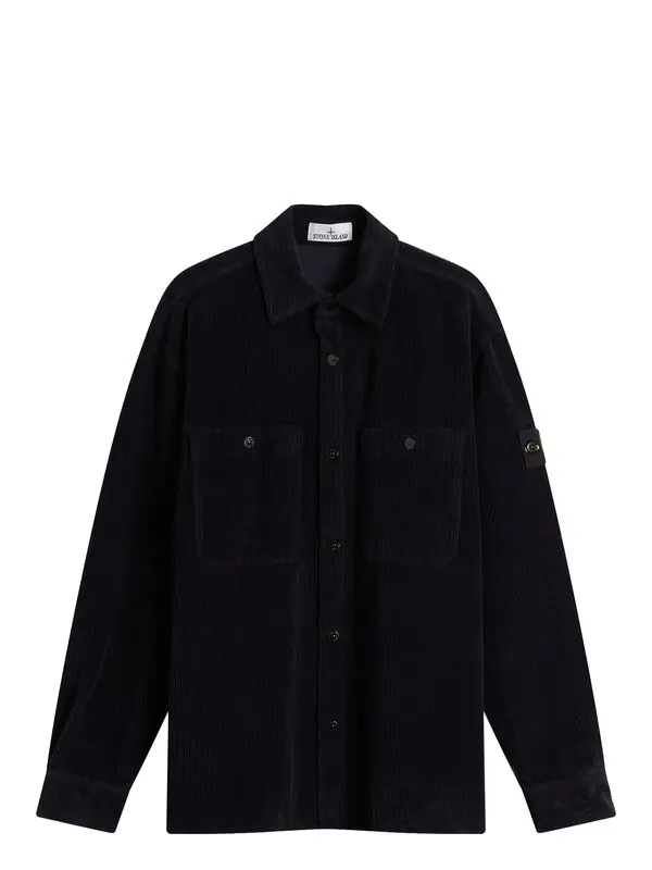 Stone Island Corduroy Overshirt - Navy Blue