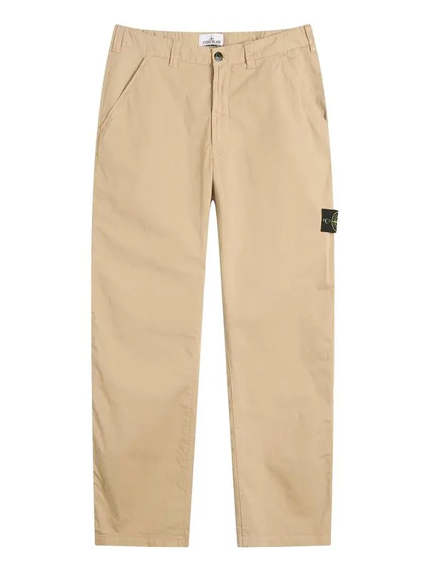 Stone Island Organic Twill Chino Trousers - Desert