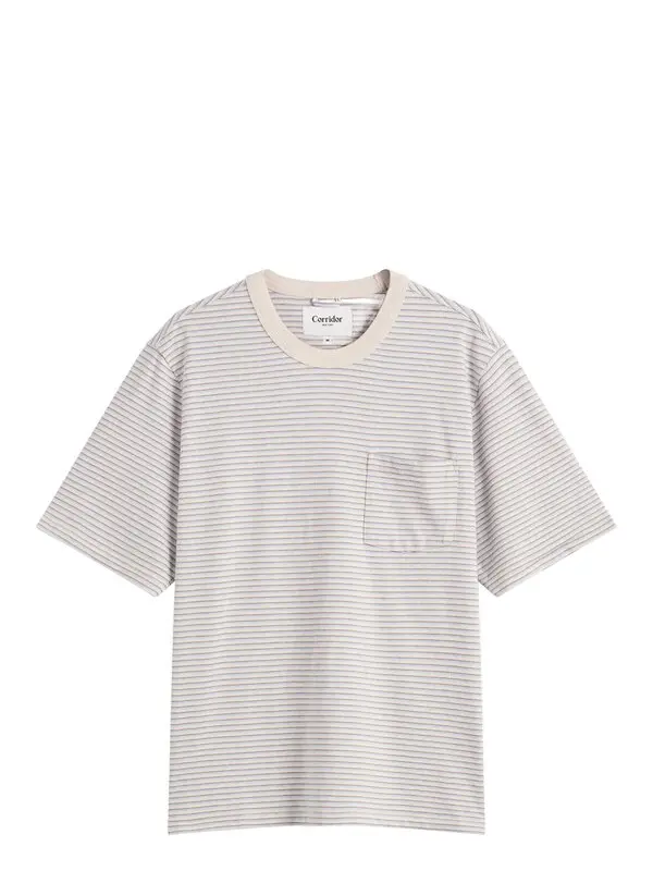 CORRIDOR Stripe T-shirt - Light Blue