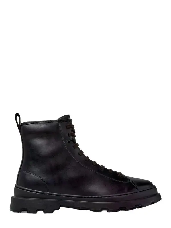 Camper Brutus Leather Lace-up Boots - Black