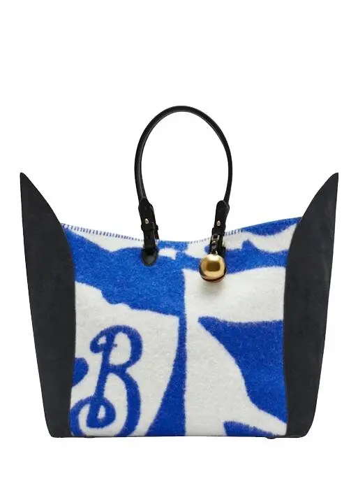 Burberry Large Shield Tote - Blue/white