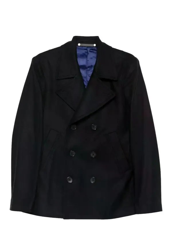 Paul Smith Wool-blend Three-button Coat - Black