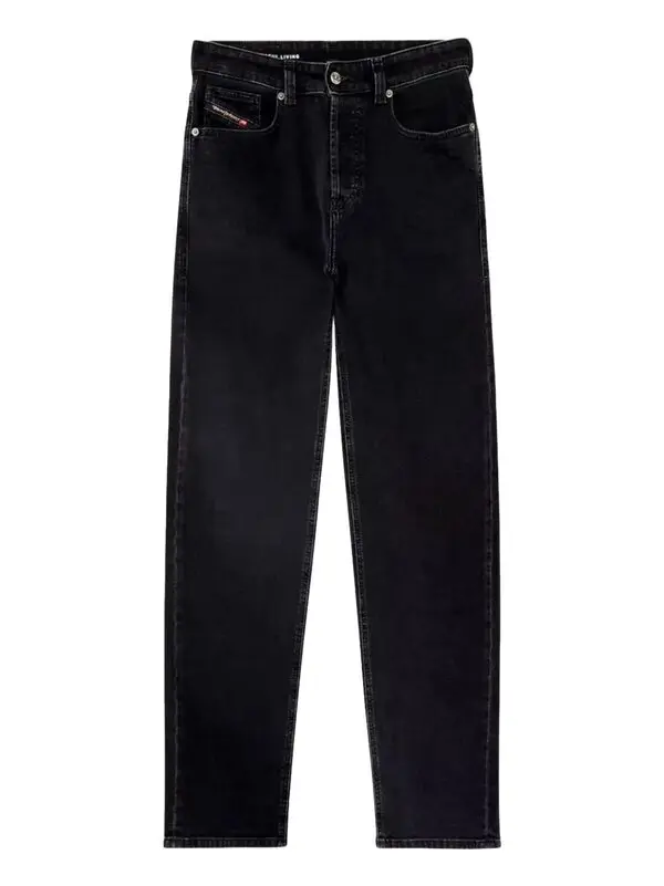 DIESEL High-waisted Straight-leg Jeans - Black