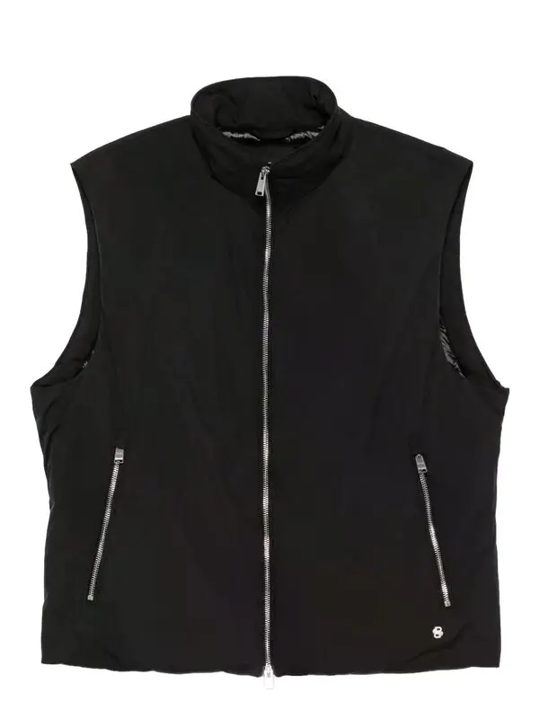 Hugo Boss Zip-front Waistcoat - Black