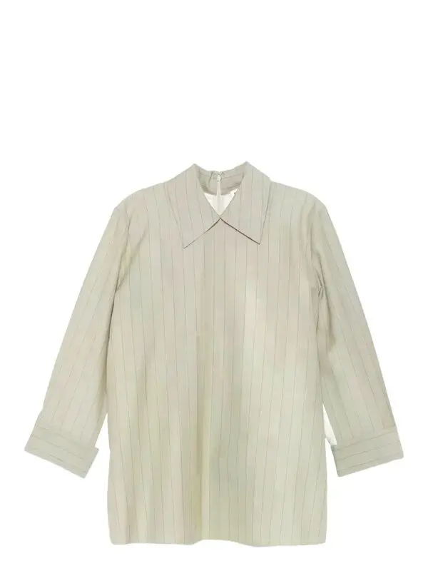 JIL SANDER Pinstripe Panelled Shirt - Neutrals