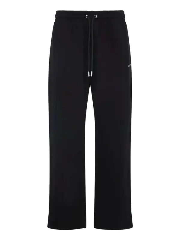 Off-White Embroidered-logo Trousers - Black