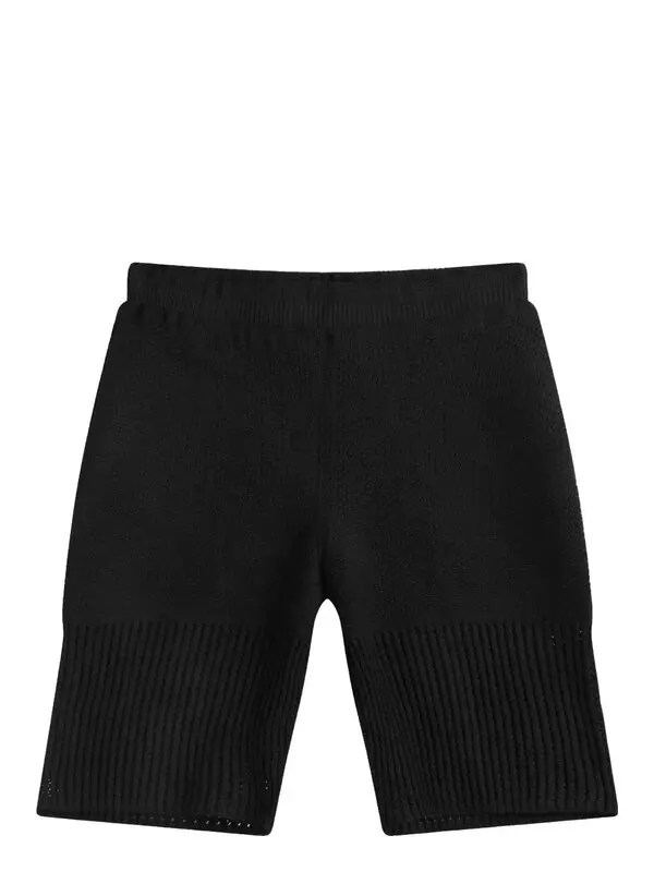 Issey Miyake Ribbed-knit Shorts - Black