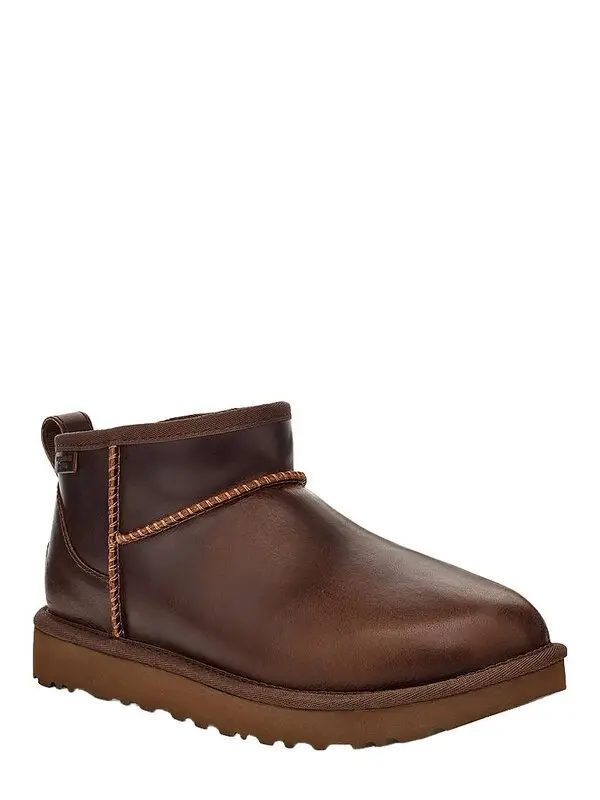 UGG Classic Ultra Mini Leather Regen Boots - Ironwood