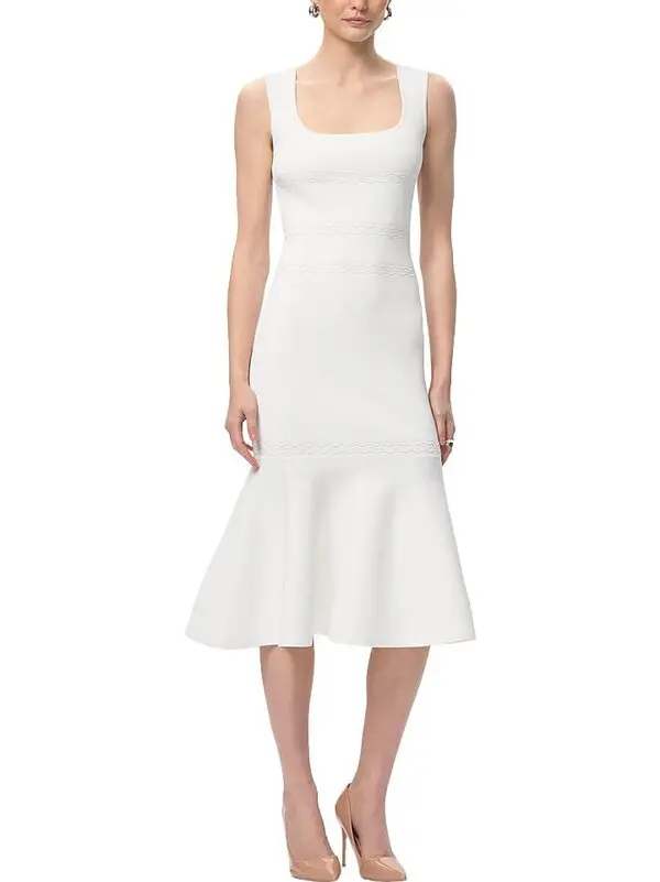 Herve Leger Camille Midi Dress - Alabaster