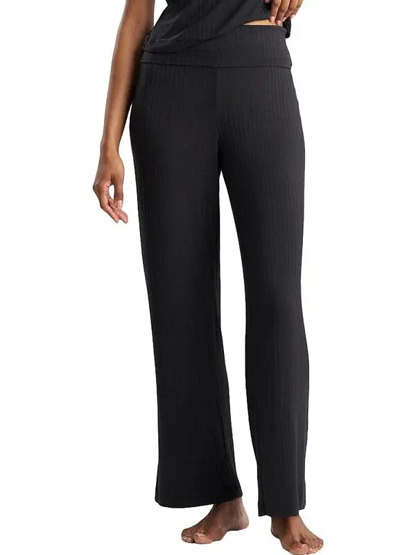 Natori Skye Rib Ease Pants - Black