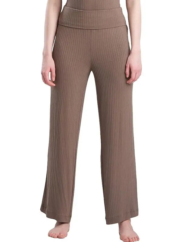 Natori Skye Rib Ease Pants - Dark Taupe