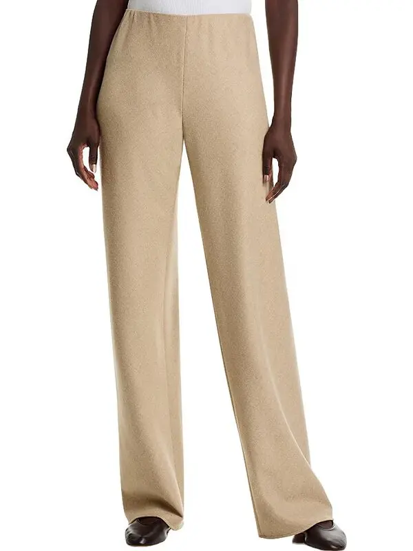 Vince High Rise Wool Blend Pants - Oatmeal
