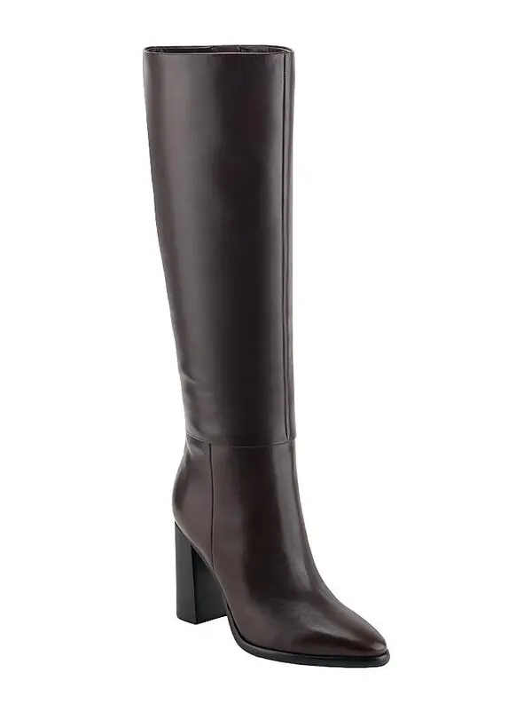 MARC FISHER LTD. Lannie Wide Calf Boots - Dark Red