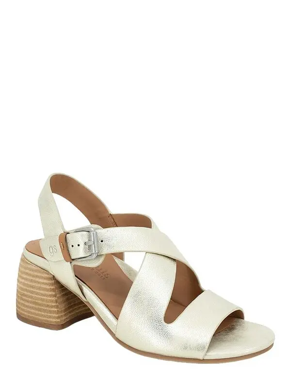 KENNETH COLE Mela Leather Sandals - Ice Leather