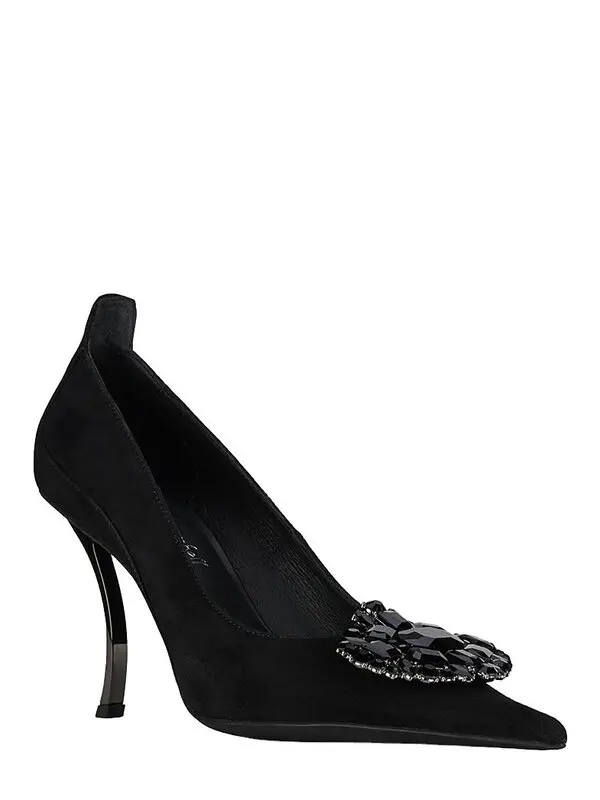 Jeffrey Campbell Parliament Suede Pumps - Black Suede