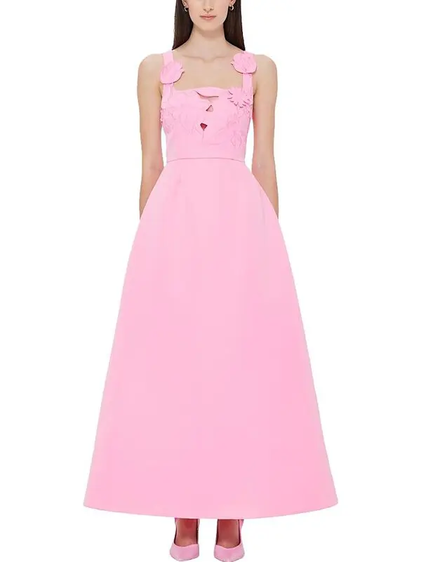 LEO LIN Rianne Applique Maxi Dress - Baby Pink