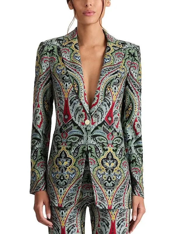 Alice + Olivia Breann Printed Blazer - Paisley Pom