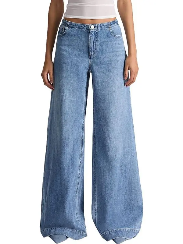 Alice + Olivia Slay Low Rise Wide Leg Jeans - Celine Vintage