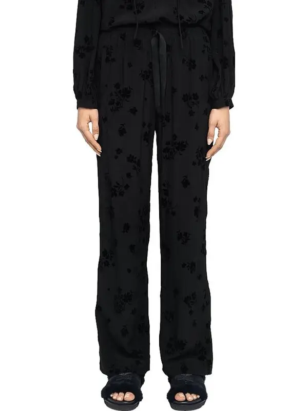 Zadig&Voltaire Poma Flocked Pants - Black