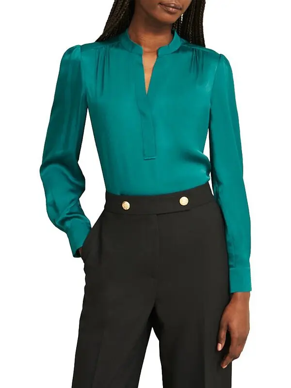 HOBBS LONDON Jade Blouse - Deep Lake