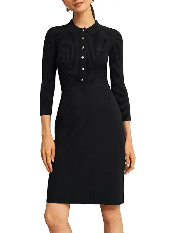 HOBBS LONDON Blanche Knitted Shift Dress - Hobbs Black