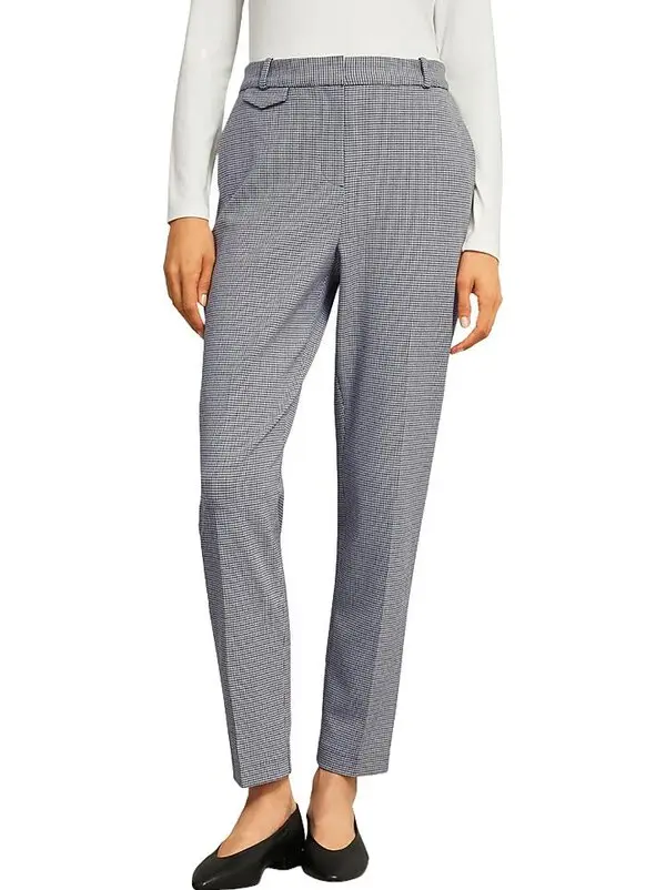HOBBS LONDON Moira Houndstooth Trousers - Black White